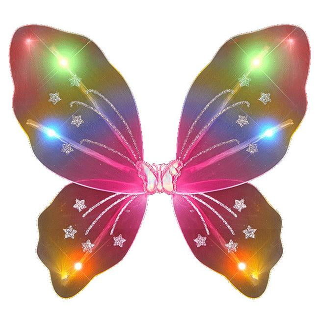 Light Up Rainbow Fairy Butterfly Wings - Walmart.com