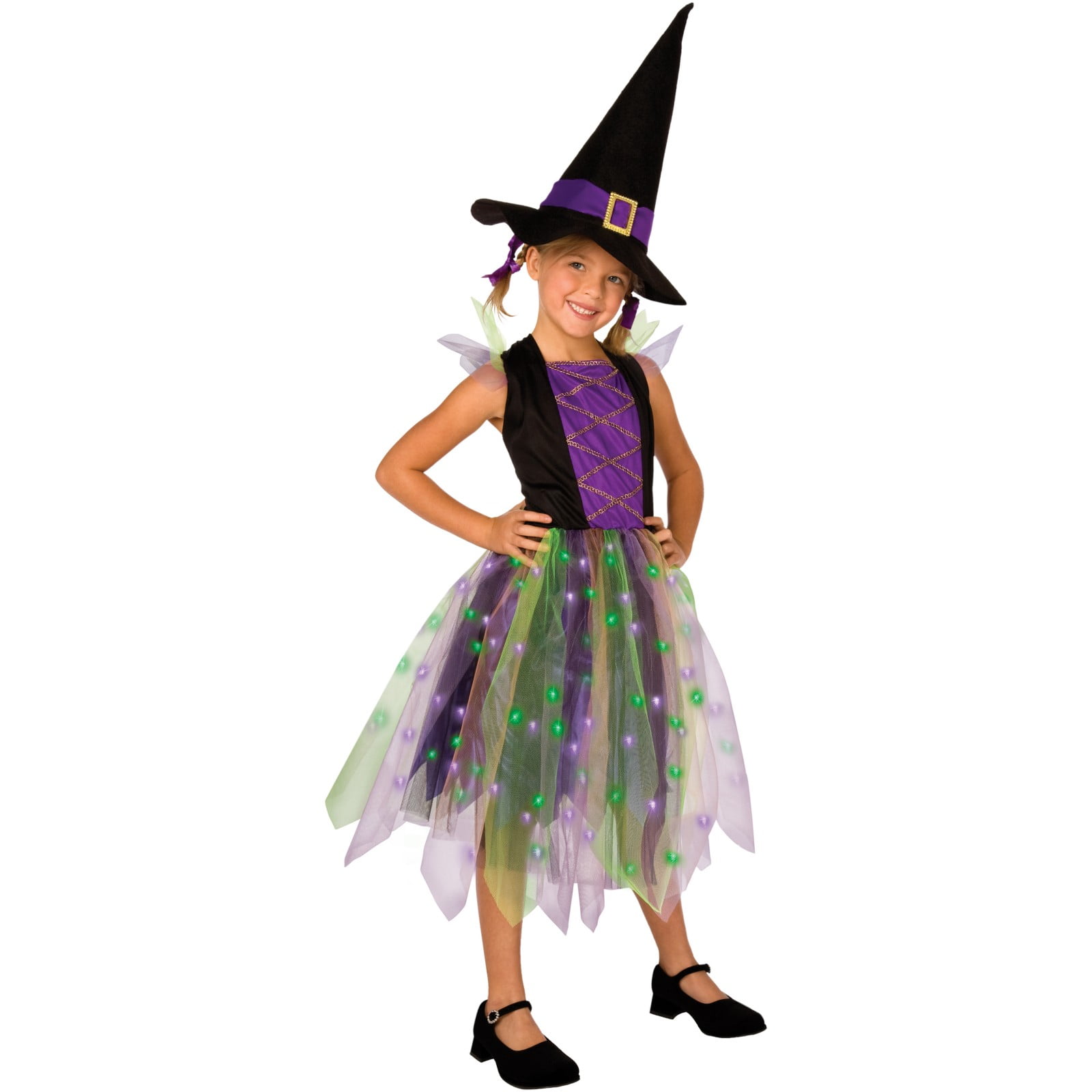 Light-Up Rainbow Witch Child Halloween Costume - Walmart.com