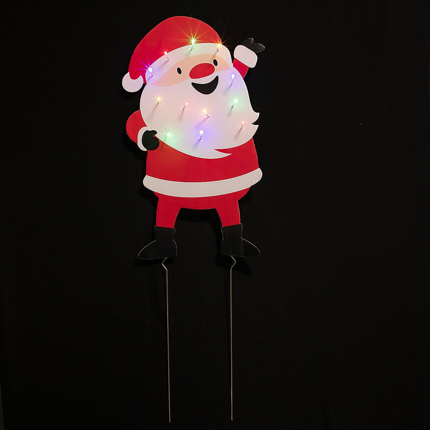 Light-Up Santa Yard Sign Kit - 2 Pc - Walmart.com