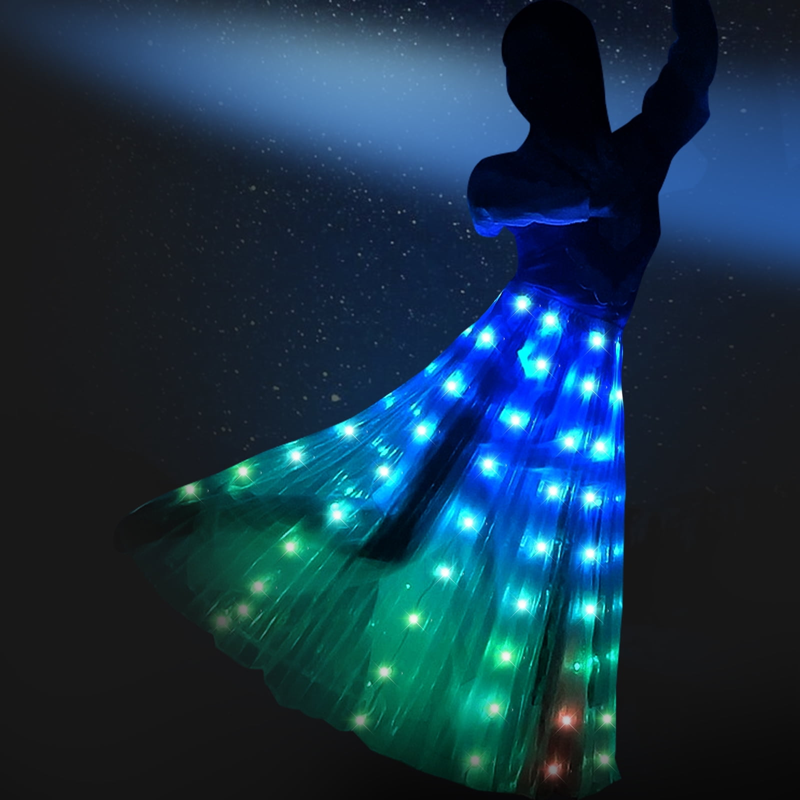 Light Up Skirt for Women, LED Long Tutu for Girls, Glow Dance Outfits ...