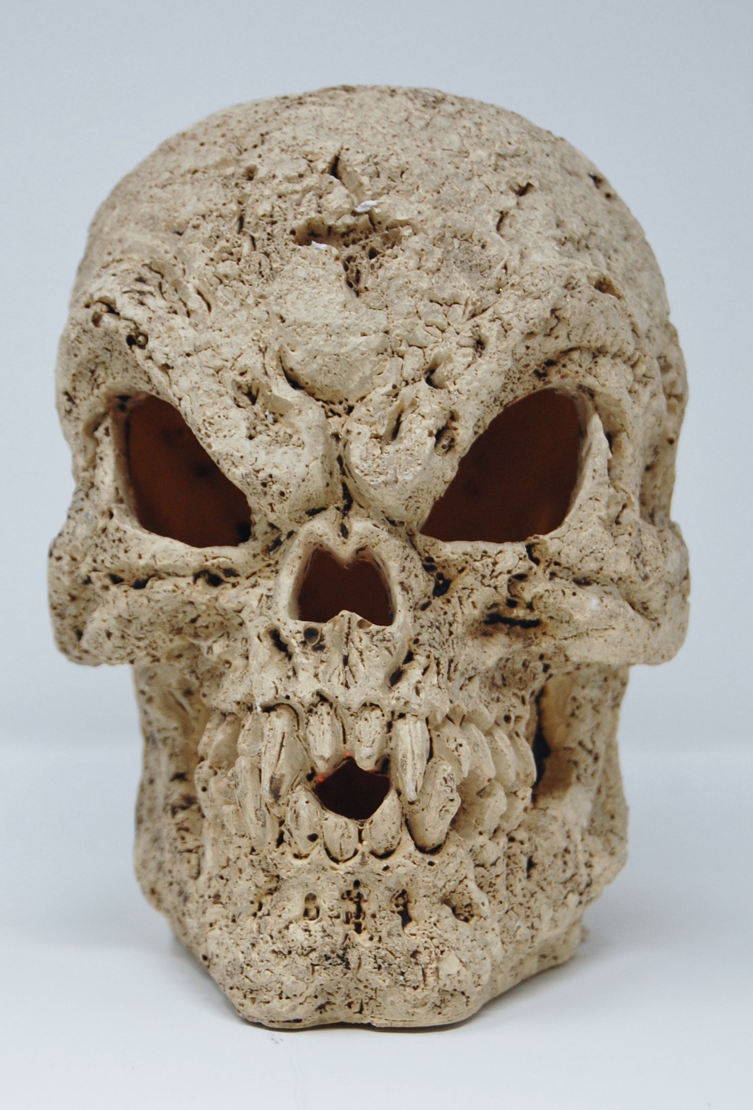 Light Up Skull - Realistic Prop with Alternating Lights 7.5 Inches Tall ...