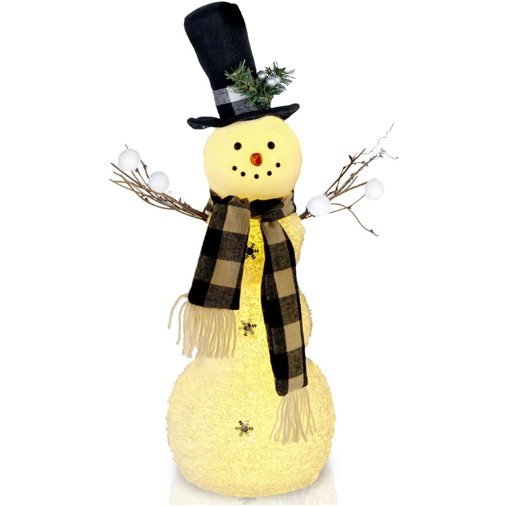 Light Up Snowman Figurine Christmas Decorations for Home Indoor Decor ...