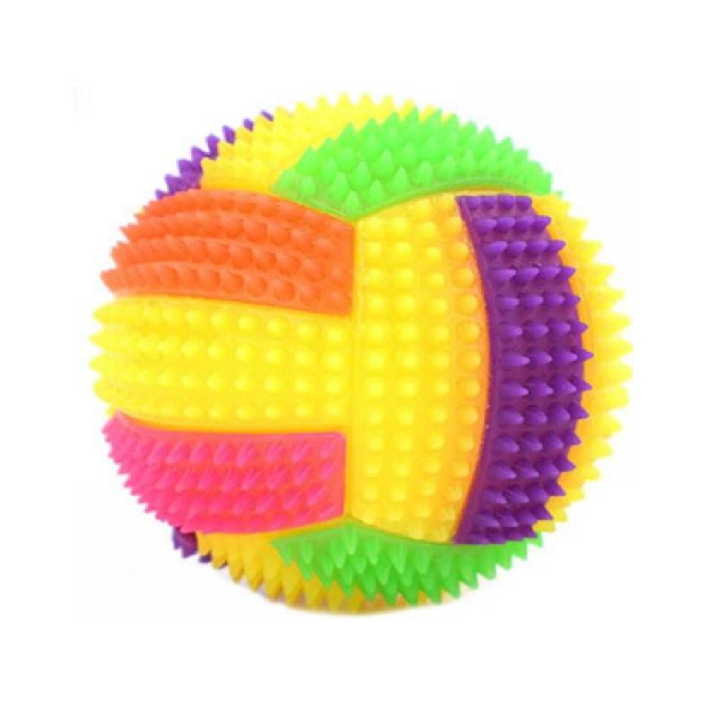 Light Up Spiky Dog Balls Glowing Pet Spiny Ball LED Flashing Elastic ...