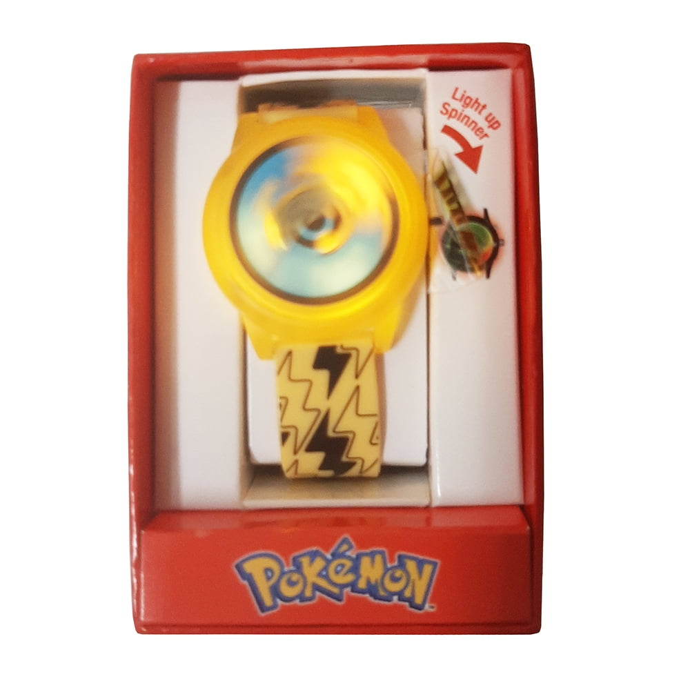 Accutime Light Up Spinner Pokemon LCD Watch for Kids, Digital Display ...