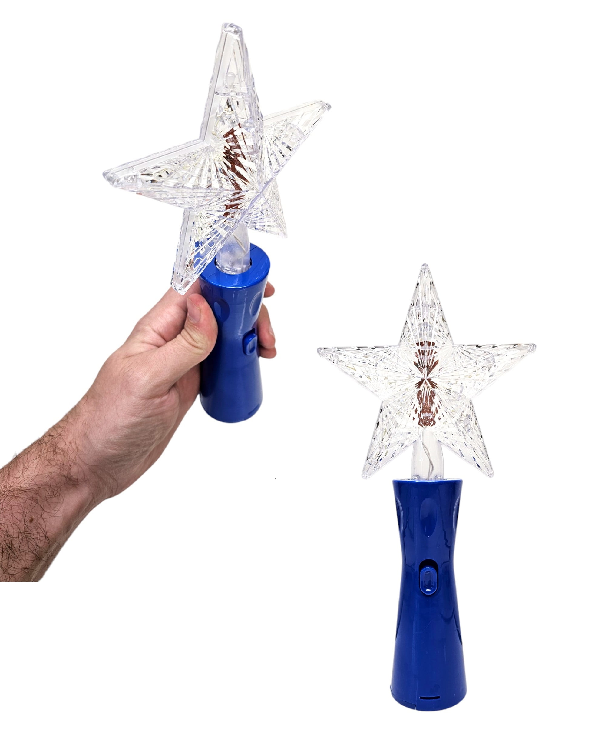 Light-Up Star Magic Wand (1 Blue) (10 Inch) Plastic Spinning Toy for ...