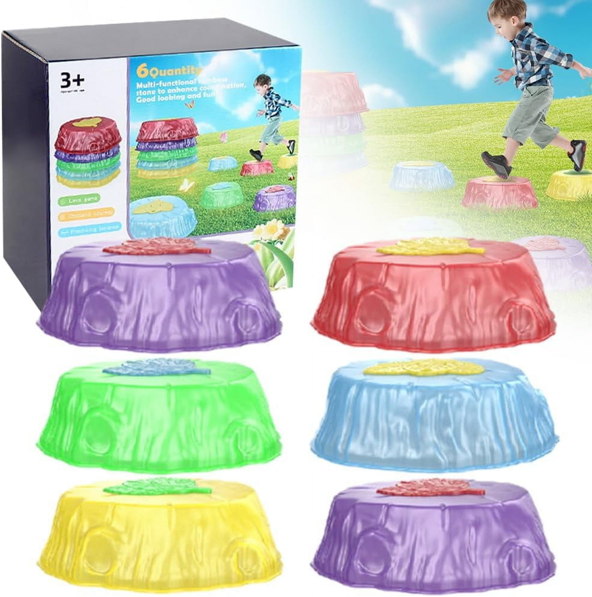 Light Up Stepping Stones for Kids, 2025 New Toddler Balance Stepping Stones, Stackable Glow ...