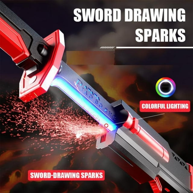 Light-Up Sword With Sparks, 44 Cm Led Lights Effects, 1-Handed ...