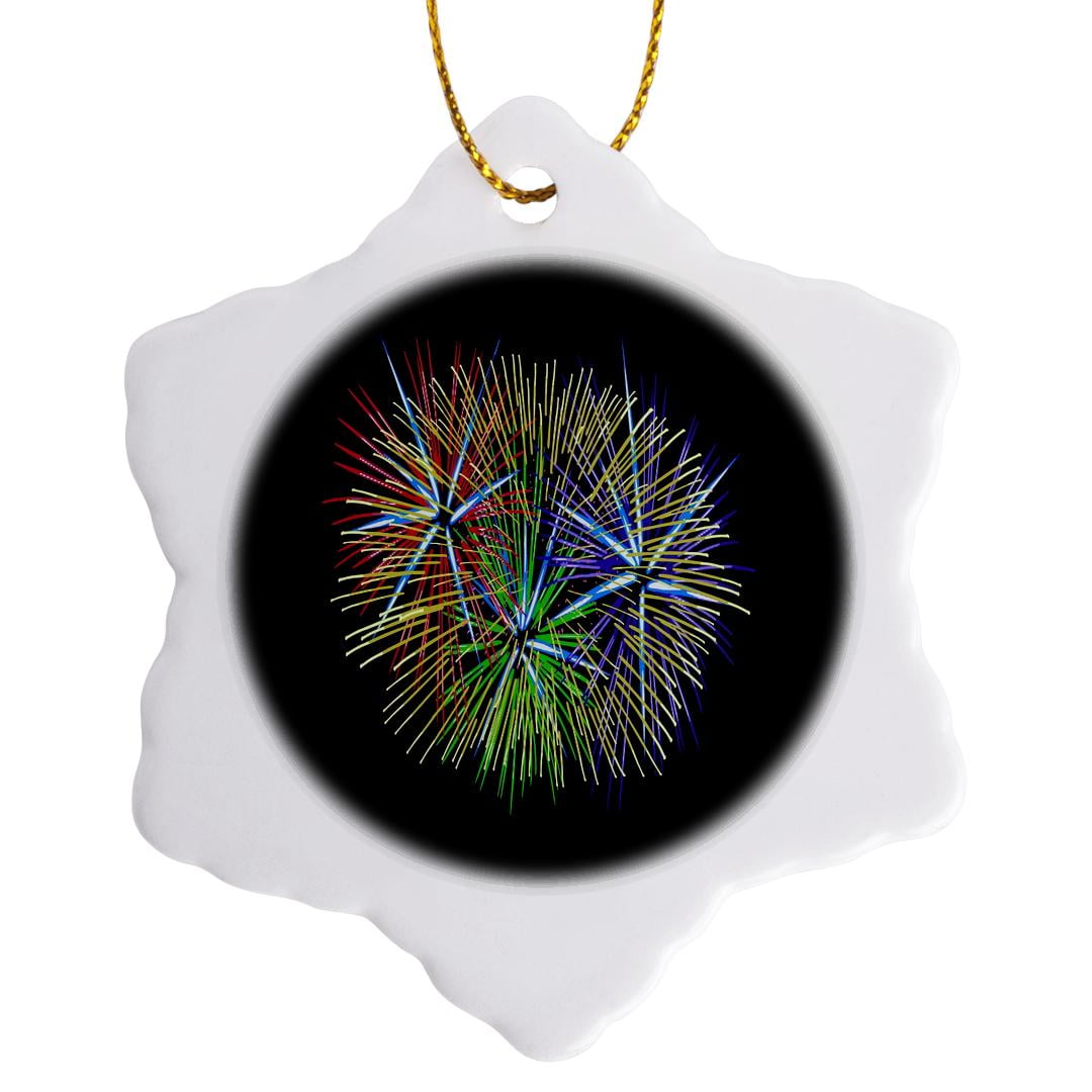 3drose, Light up the Night Sky Colorful Fireworks Celebrations, 3 inch ...