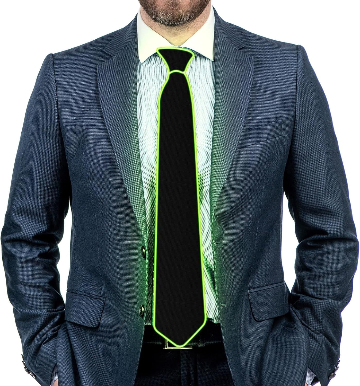 Light Up Tie, LED Tie Adjustable Flashing LED Light Up Tie Cool Novelty ...