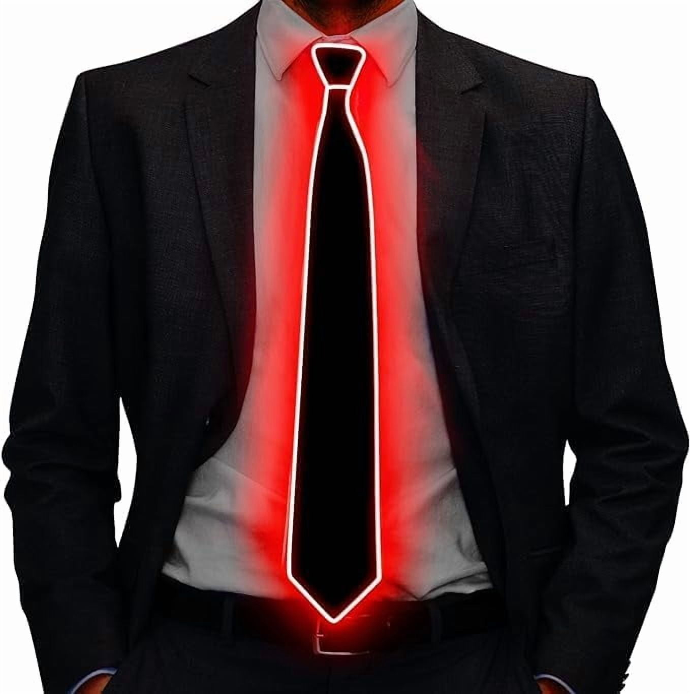 Light Up Tie, LED Tie,Neon LED Tie Adjustable Flashing LED Light Up Tie ...
