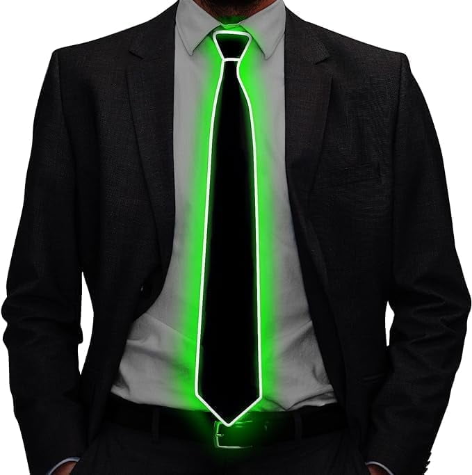 Light Up Tie, LED Tie,Neon LED Tie Adjustable Flashing LED Light Up Tie ...