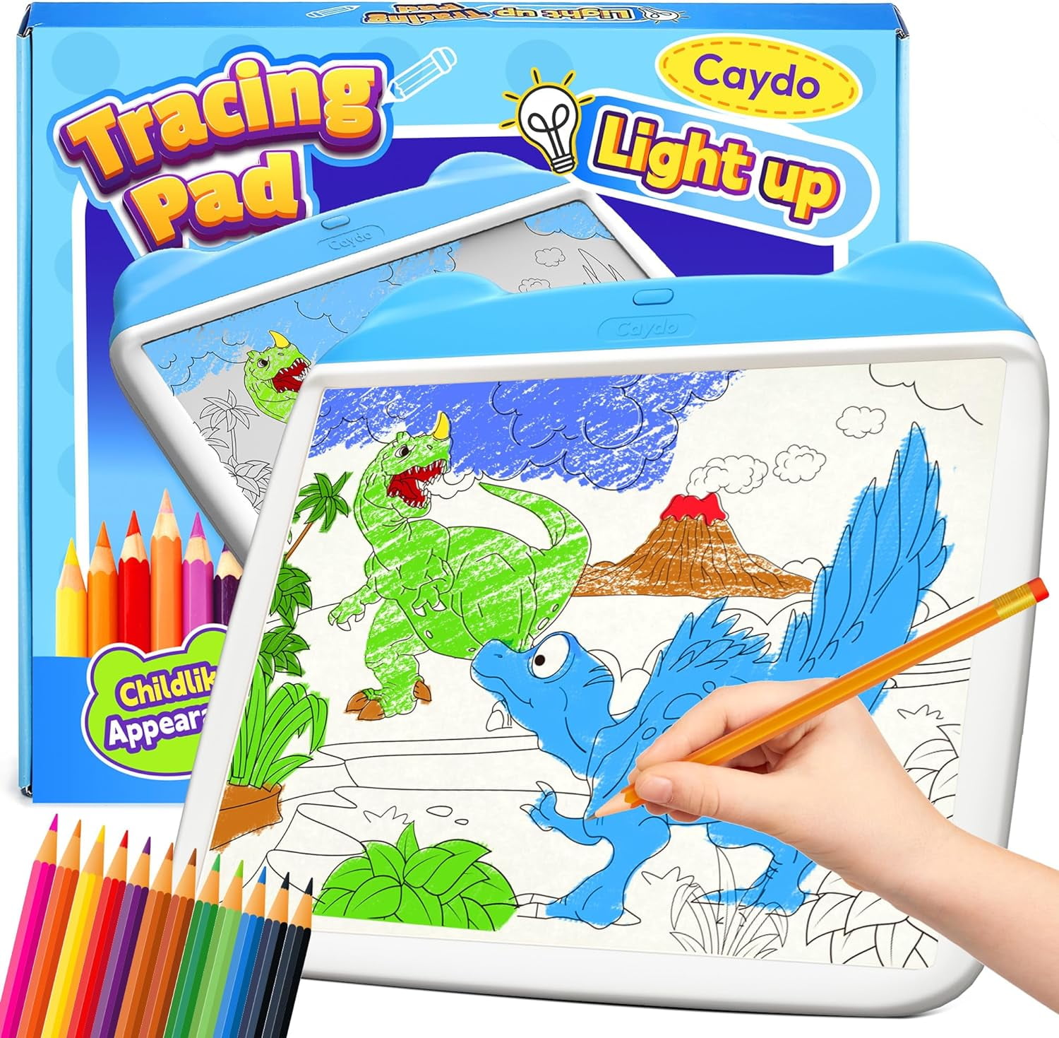 Caydo Light Up Tracing Pad for Kids with A4 Tracing LED Copy Board ...