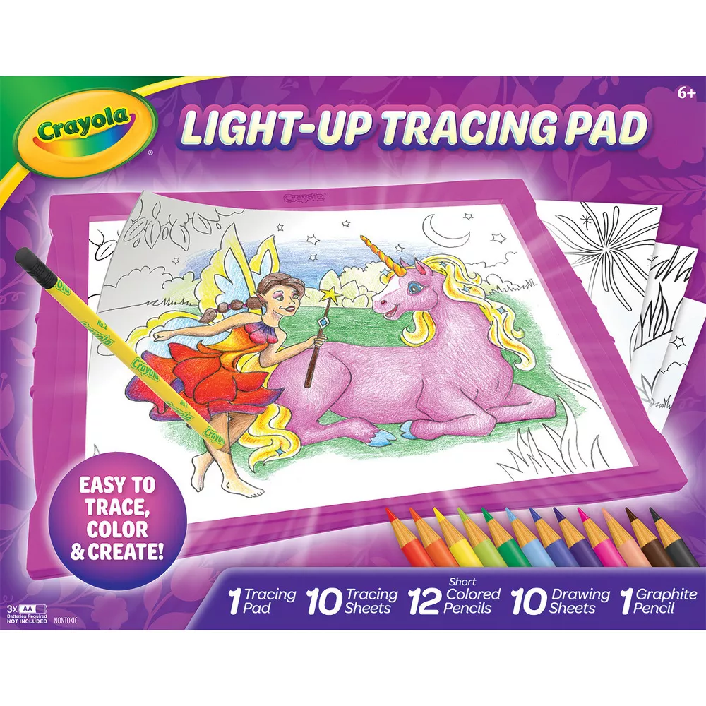 Light Up Tracing Pad Pink: Creative Drawing Kit for Kids, Includes ...