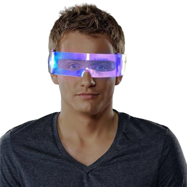 Light Up Transparent Futuristic Visor Rave Glasses - Walmart.com