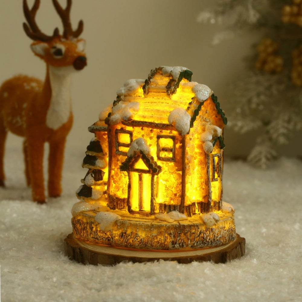 Light Up Village Houses LED Lights Christmas Town Scene Display Tiny ...