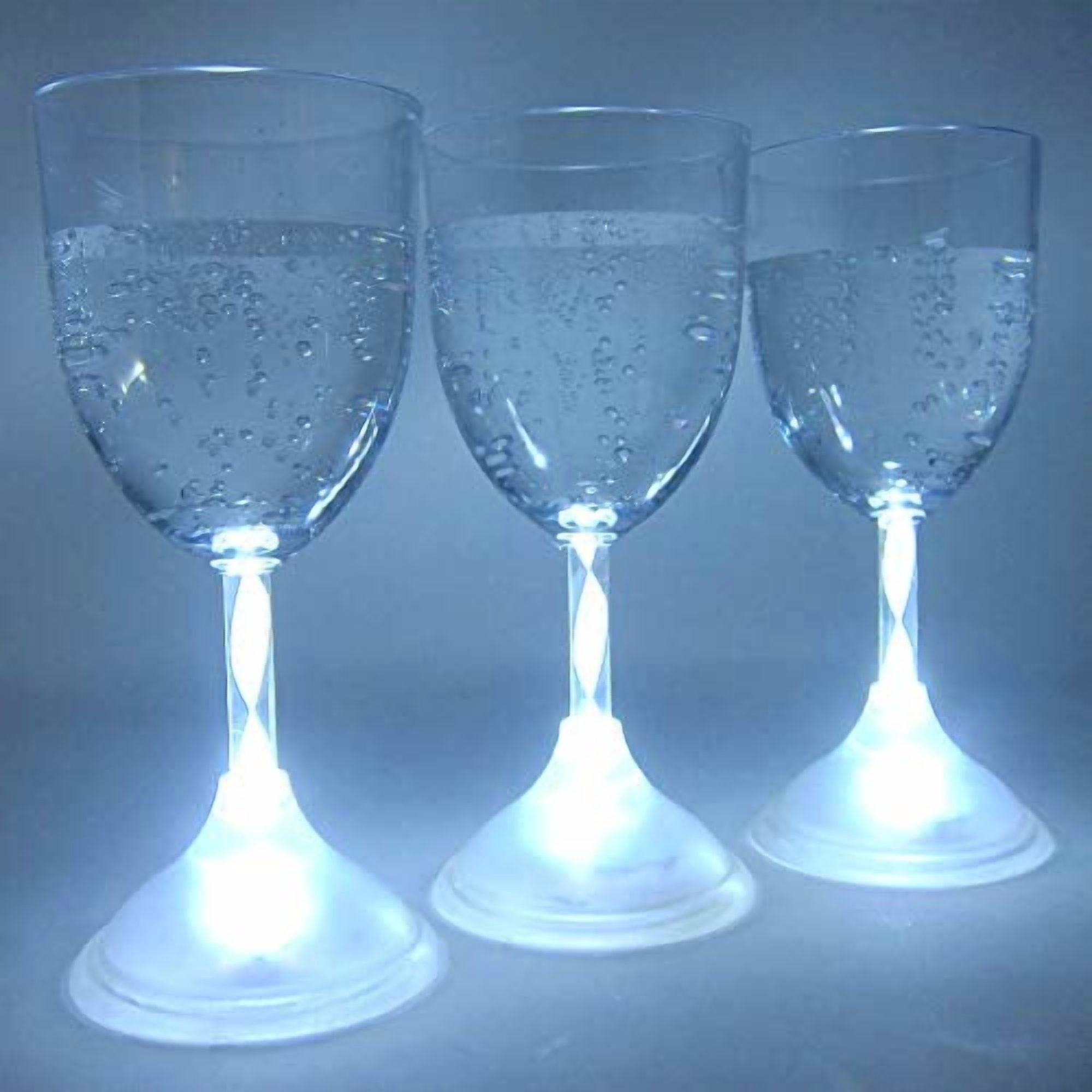 Light Up Wine Glasses (Set of 6) - 11 oz Glowing LED Wine Glasses ...