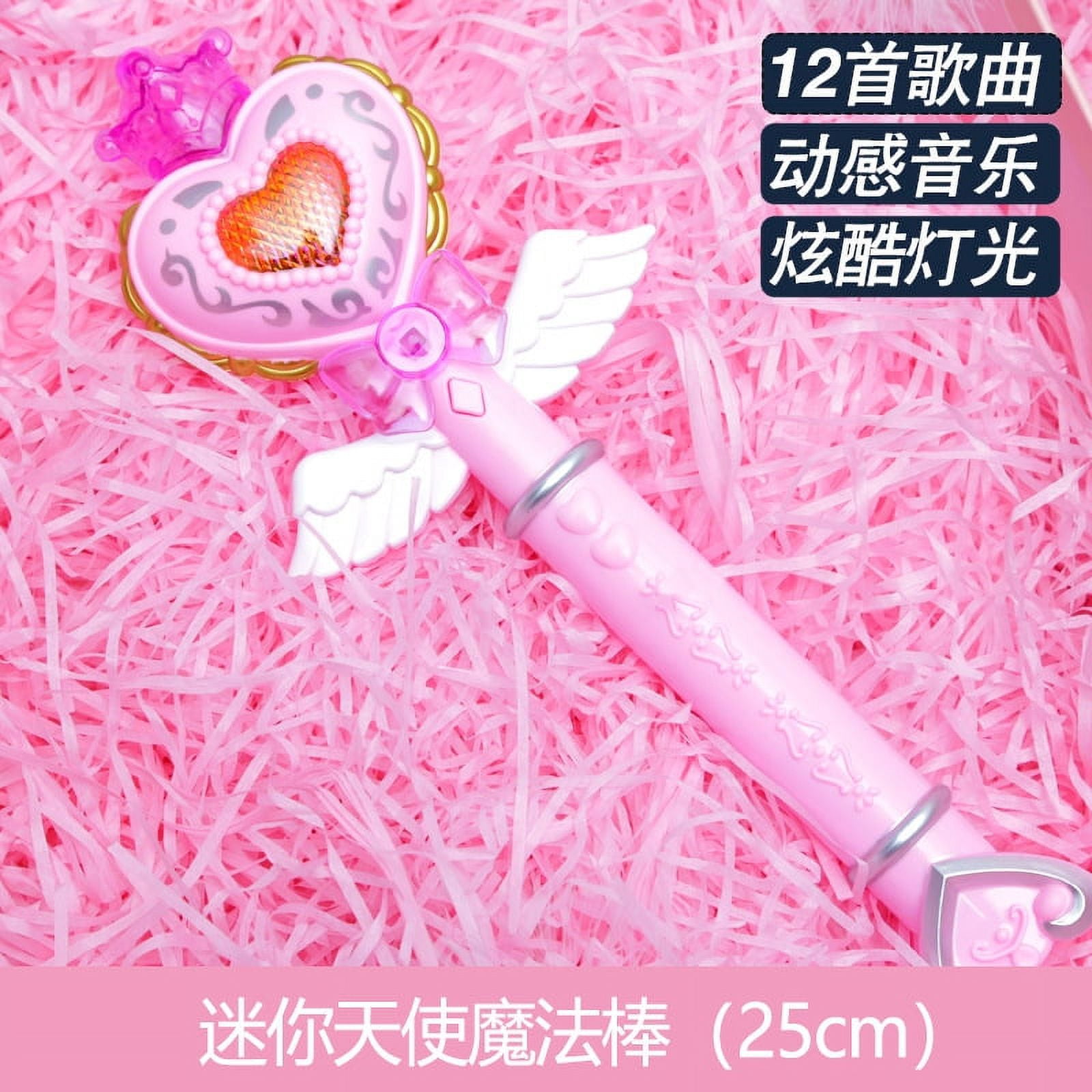 Light Wand Glow Princess Wand Sound Effects Wand Heart Shaped Glow Wand ...
