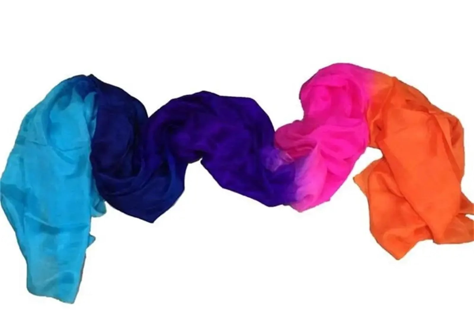 Light Weight Belly Dance Veils 5mm Real Silk Hand Dyed Scarves Shawls ...