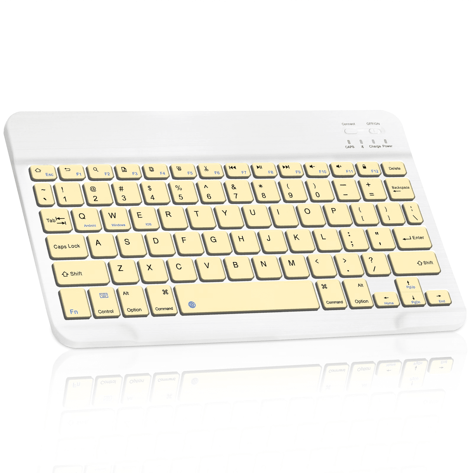 Light Weight Bluetooth Rechargeable Keyboard with Ultra-Slim and ...