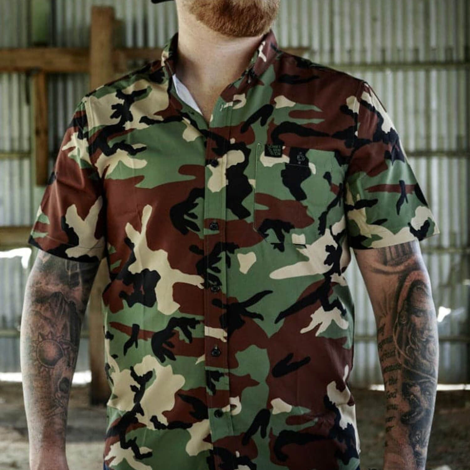 Light Weight Button Up Short Sleeve S / Bdu Camo - Walmart.com