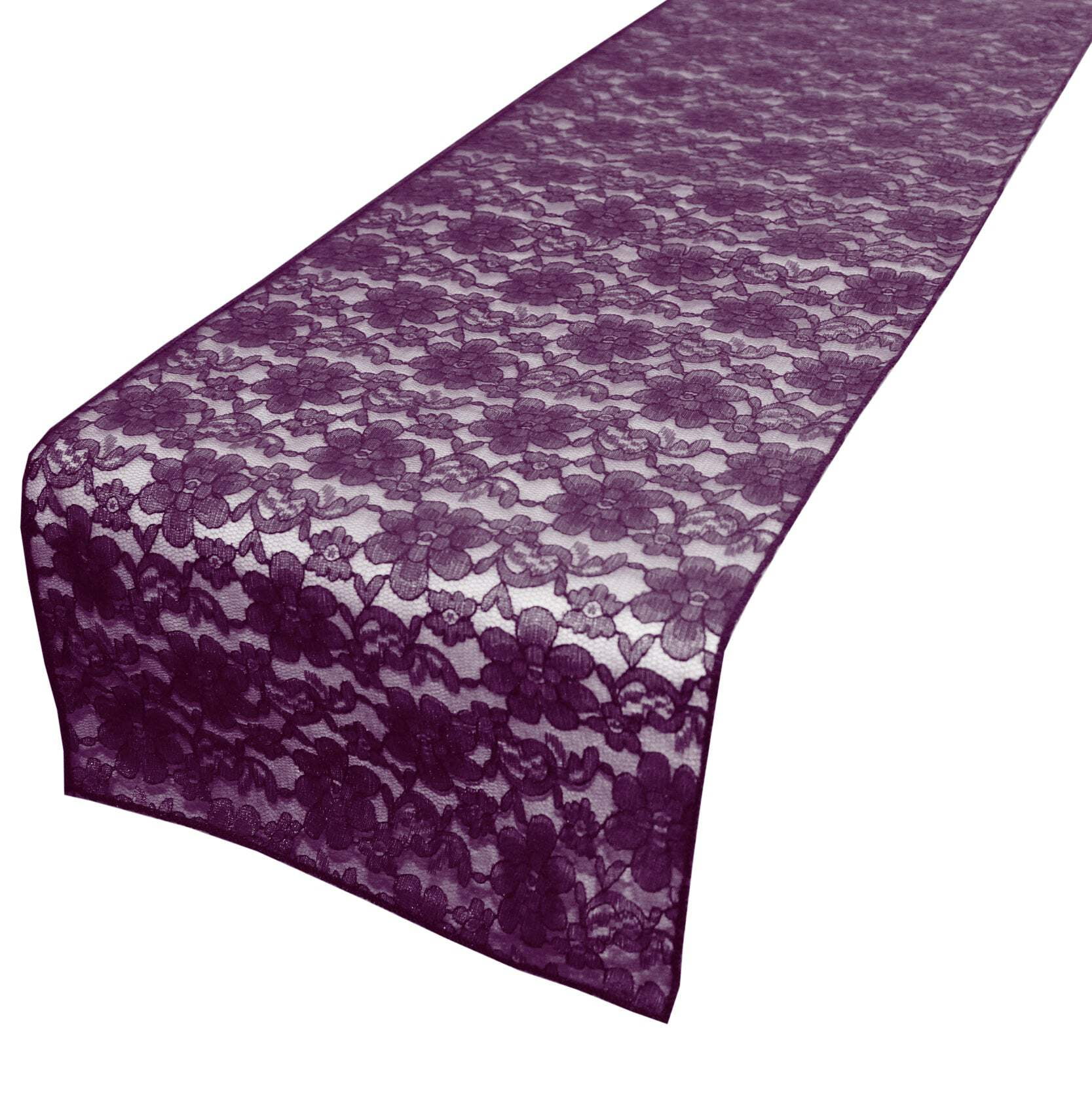 Light Weight Floral Sheer Lace Table Runner / Wedding Table Top Décor (Pack of 8) Plum - Walmart.com