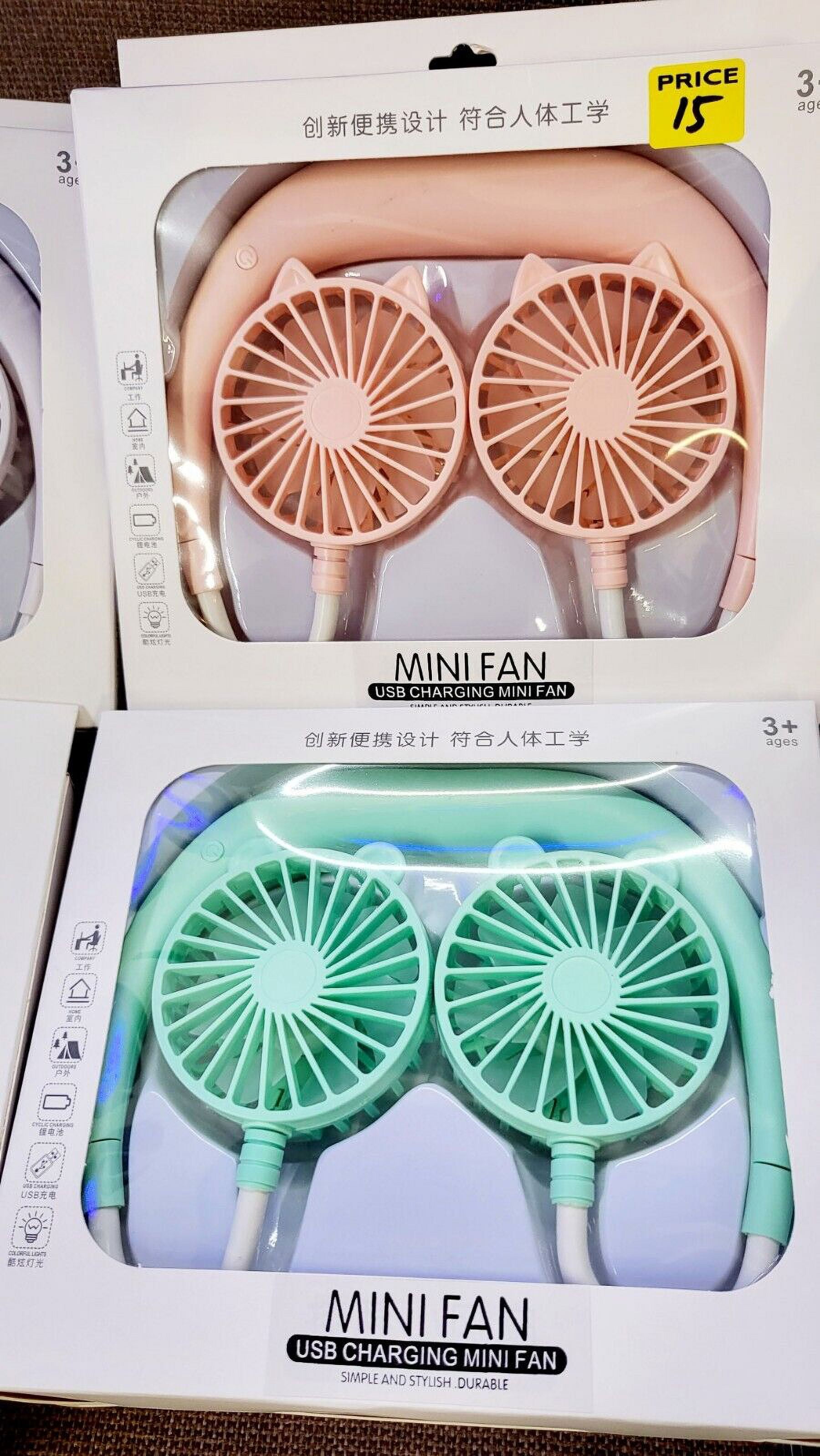 Light Weight Rechargeable Mini Neck Fan - Walmart.com