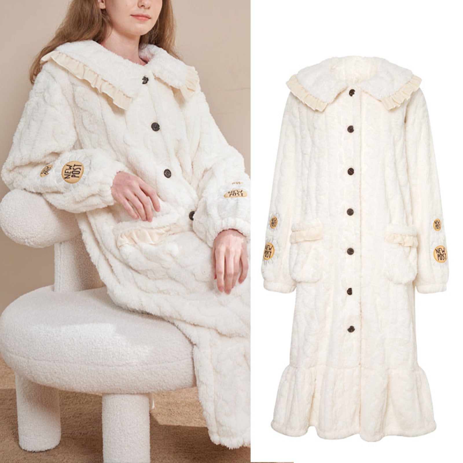 Light Weight Robe For Women Towel Terry Cloth Waffle Robe Home Wear ...