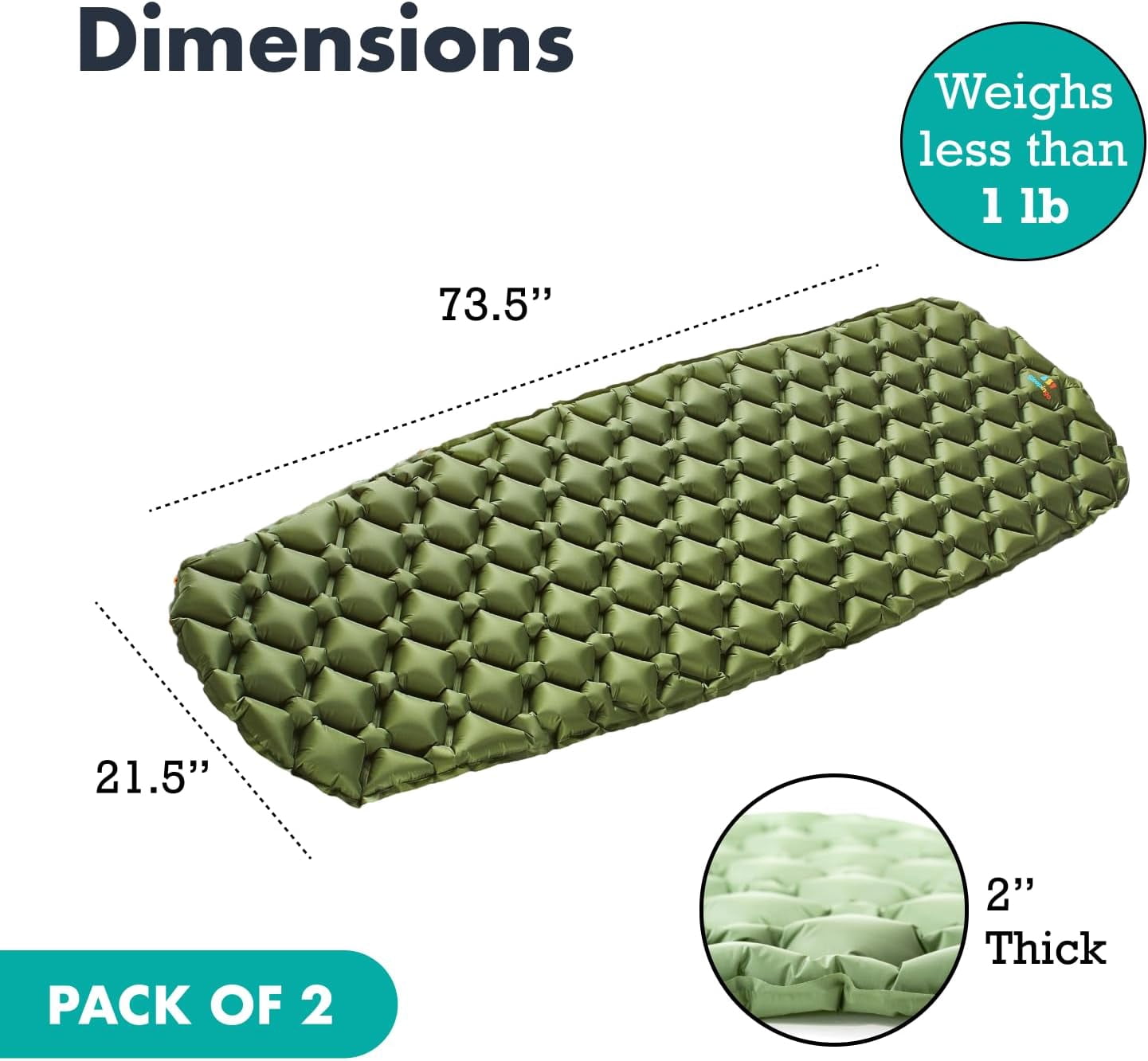 Light Weight Sleeping Mat for Camping - Ultralight Backpacking Sleeping ...