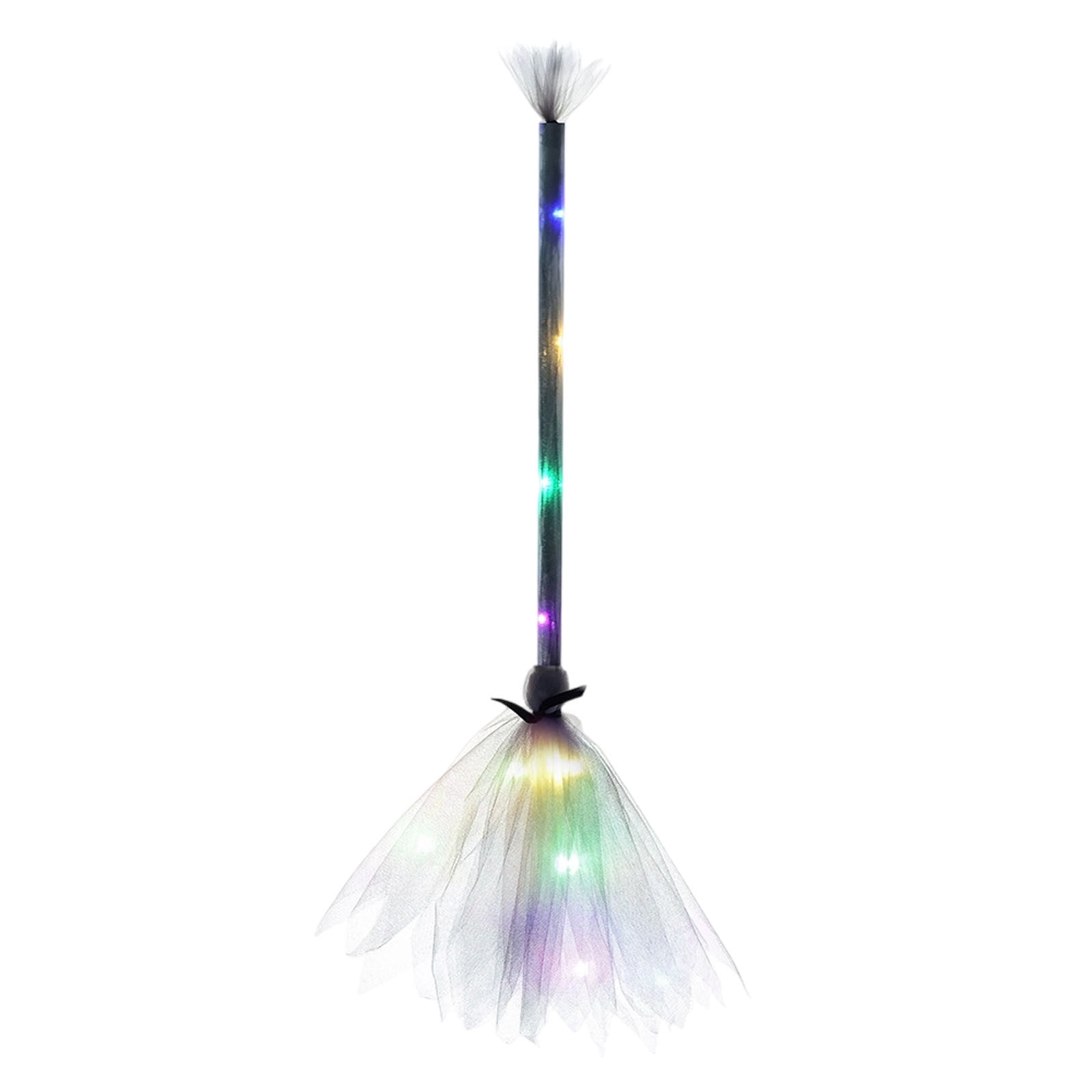 Light Up Witch Broom Halloween Decor with LED Lights Glowing Broomstick ...