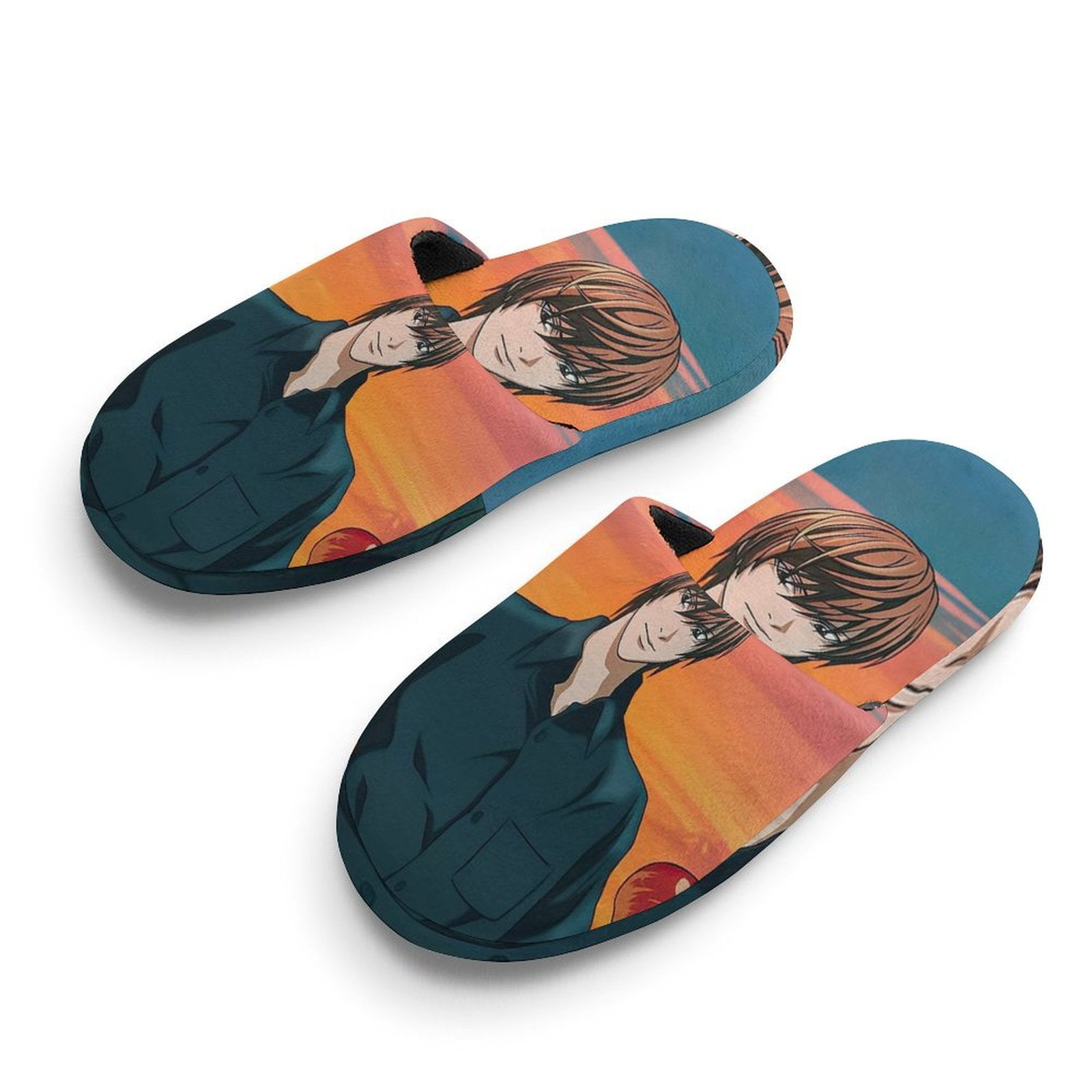 Light Yagami Death Note Anime Kid's Cotton Slippers Flannel Plush Soft ...