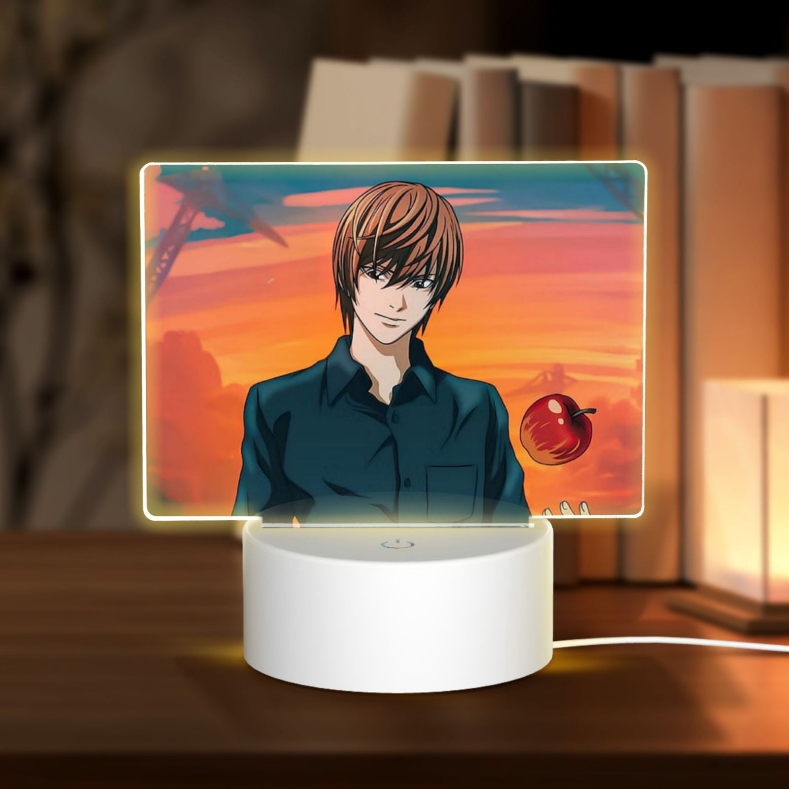 Light Yagami Death Note Anime Rectangular Acrylic Night Light USB Cable ...