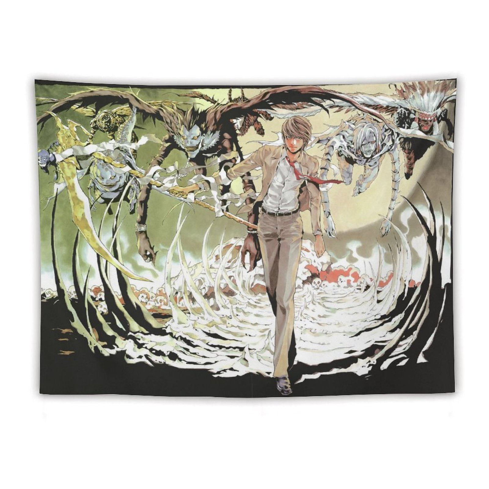 Light Yagami Death Note Tapestry Luxury Wall Hanging Tapestries Decor ...