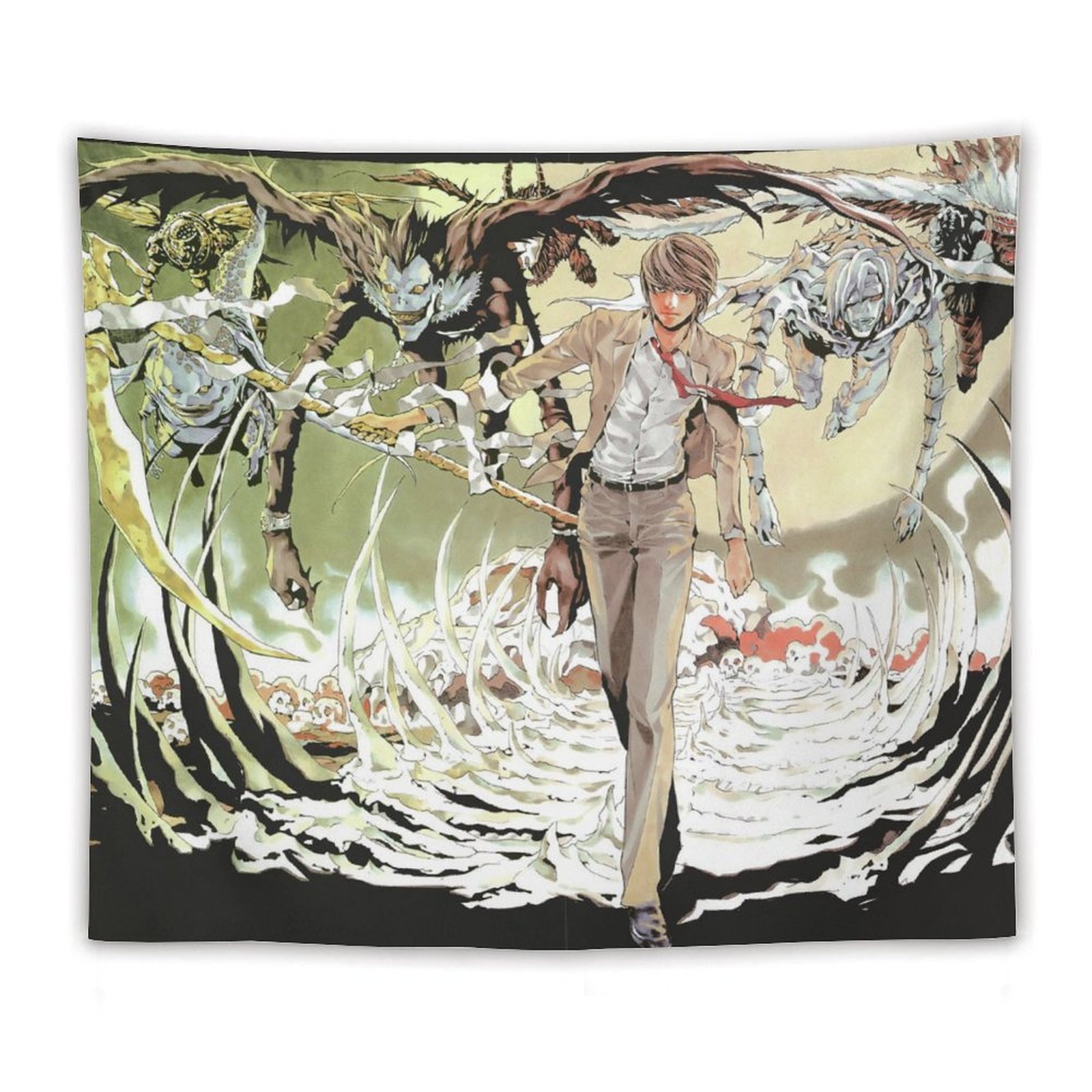 Light Yagami Death Note Tapestry Luxury Wall Hanging Tapestries Decor ...