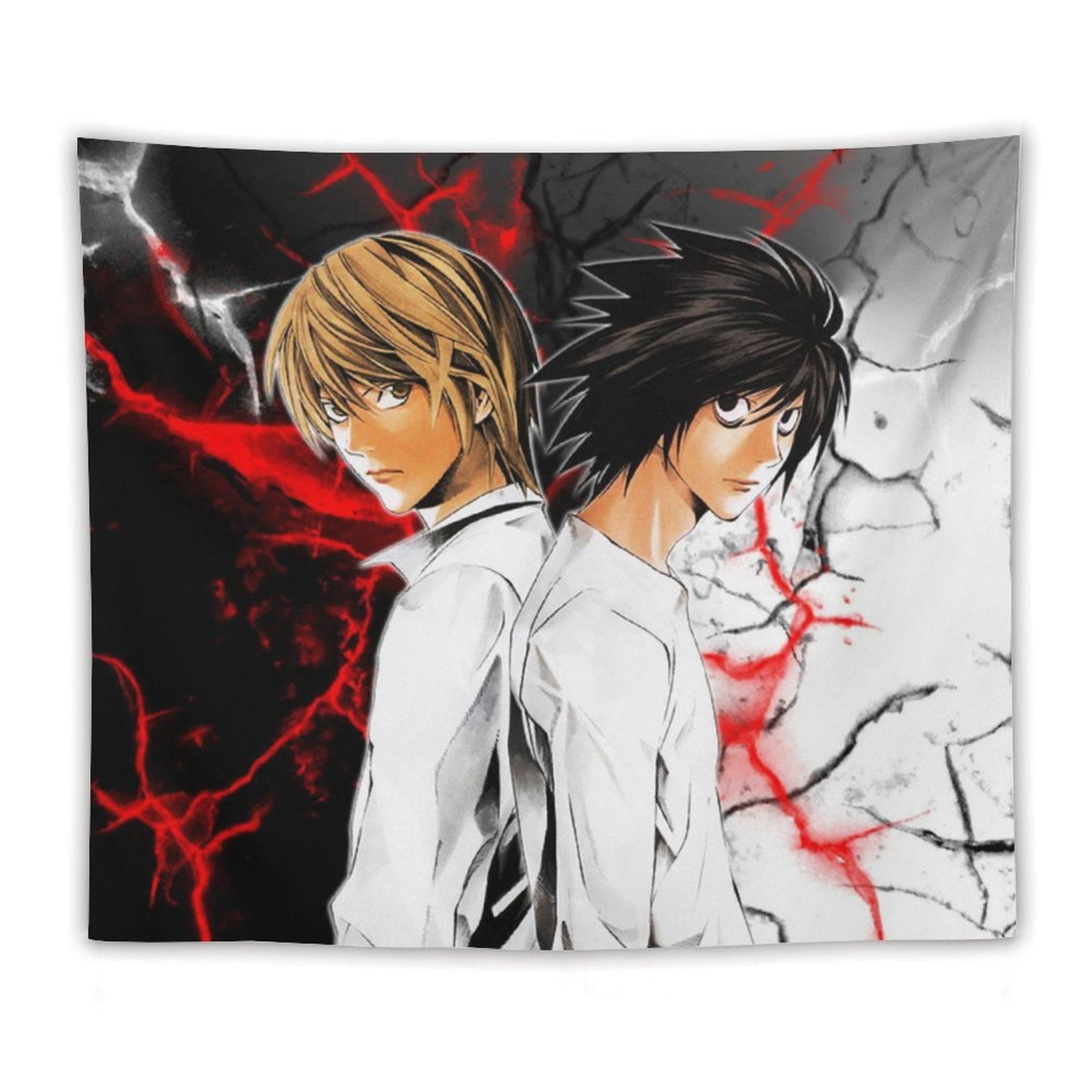 Light Yagami L Death Note Tapestry Luxury Wall Hanging Tapestries Decor ...