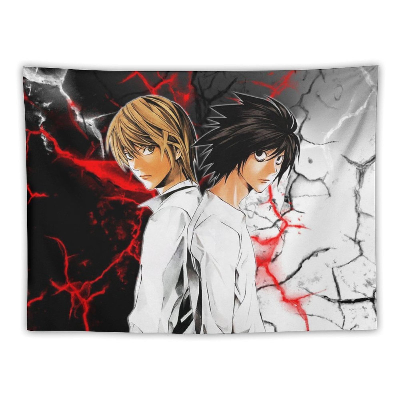 Light Yagami L Death Note Tapestry Luxury Wall Hanging Tapestries Decor ...
