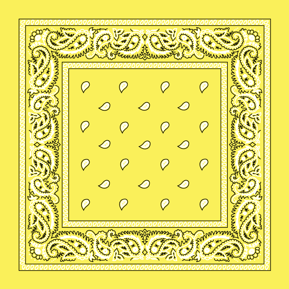Light Yellow Paisley Bandana - Single Piece 22x22 - Walmart.com