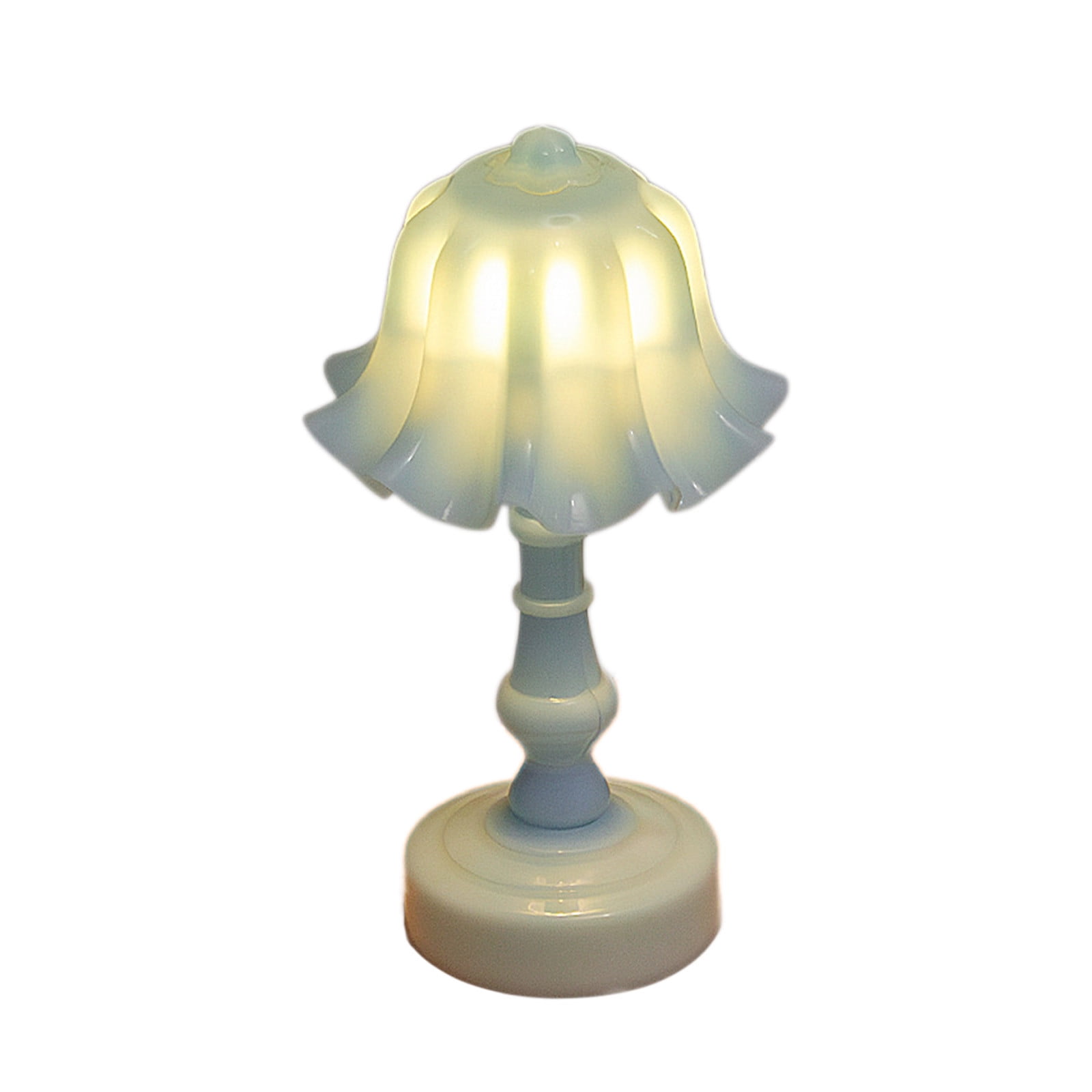 Light blue Light Blue Retro Bluebell Flower Table Lamp For Bedside ...