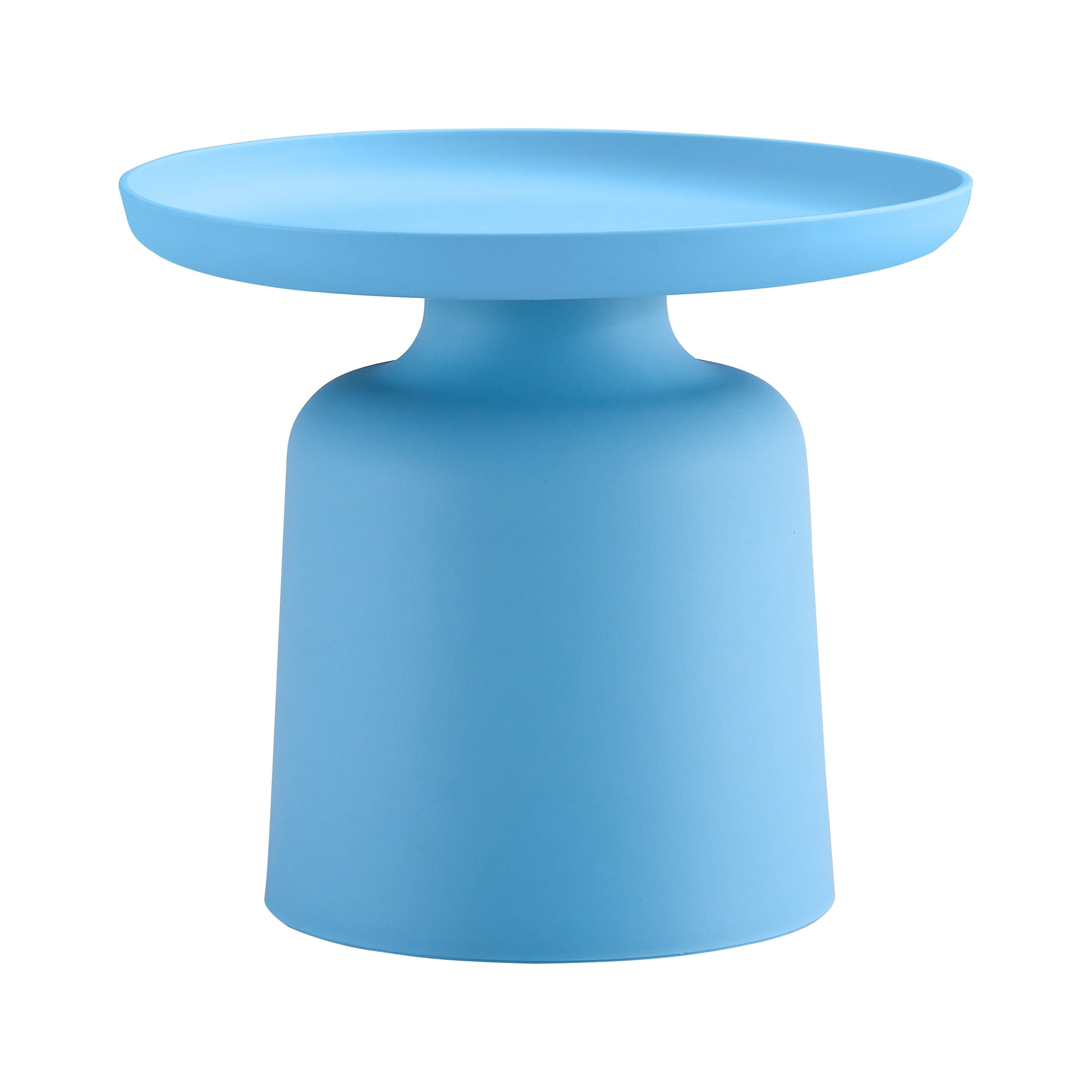 Light Blue Plastic Side Table Stylish And Versatile Plastic Round Side Table
