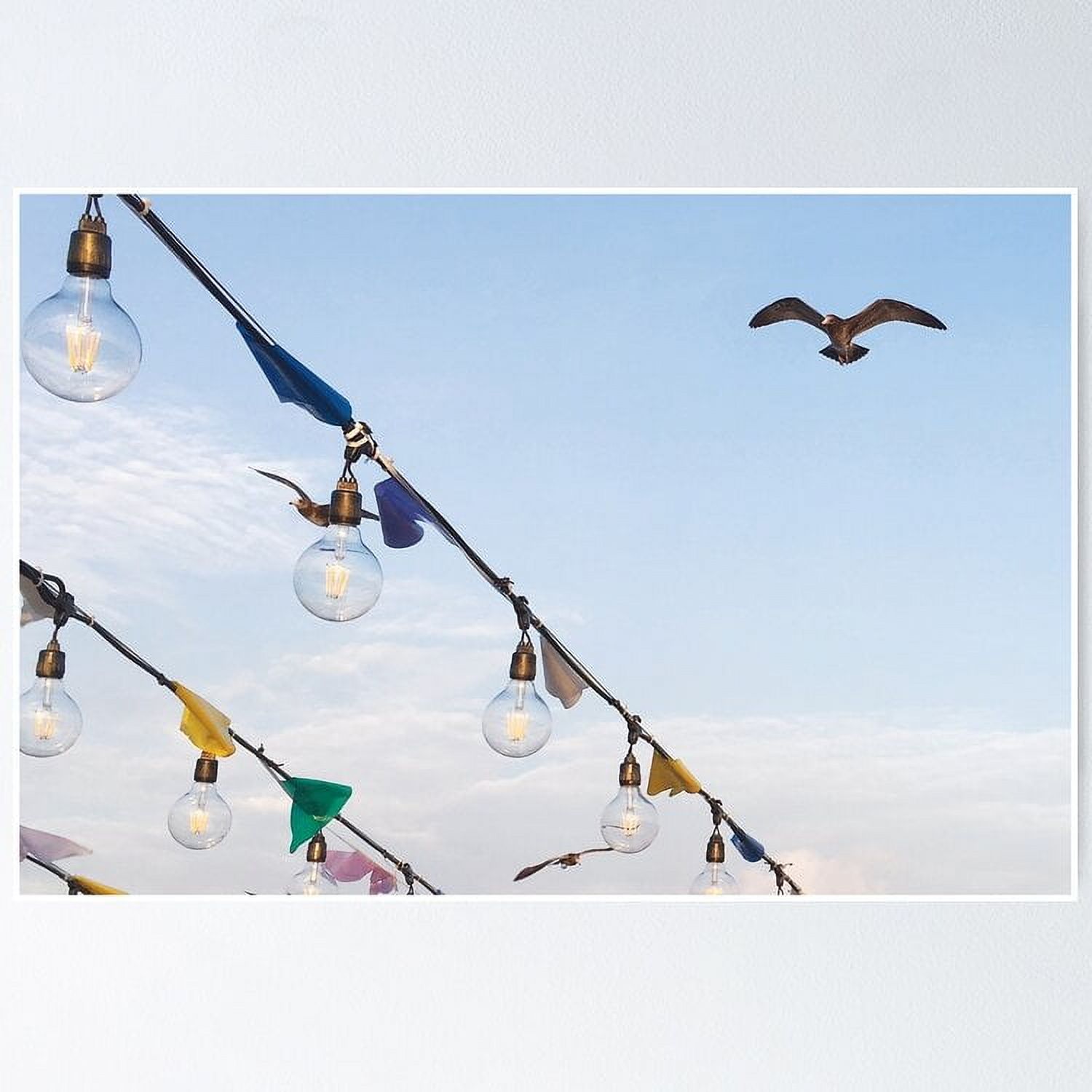 Light bulb in the sky Poster, 24x36 UNFRAMED - Walmart.com