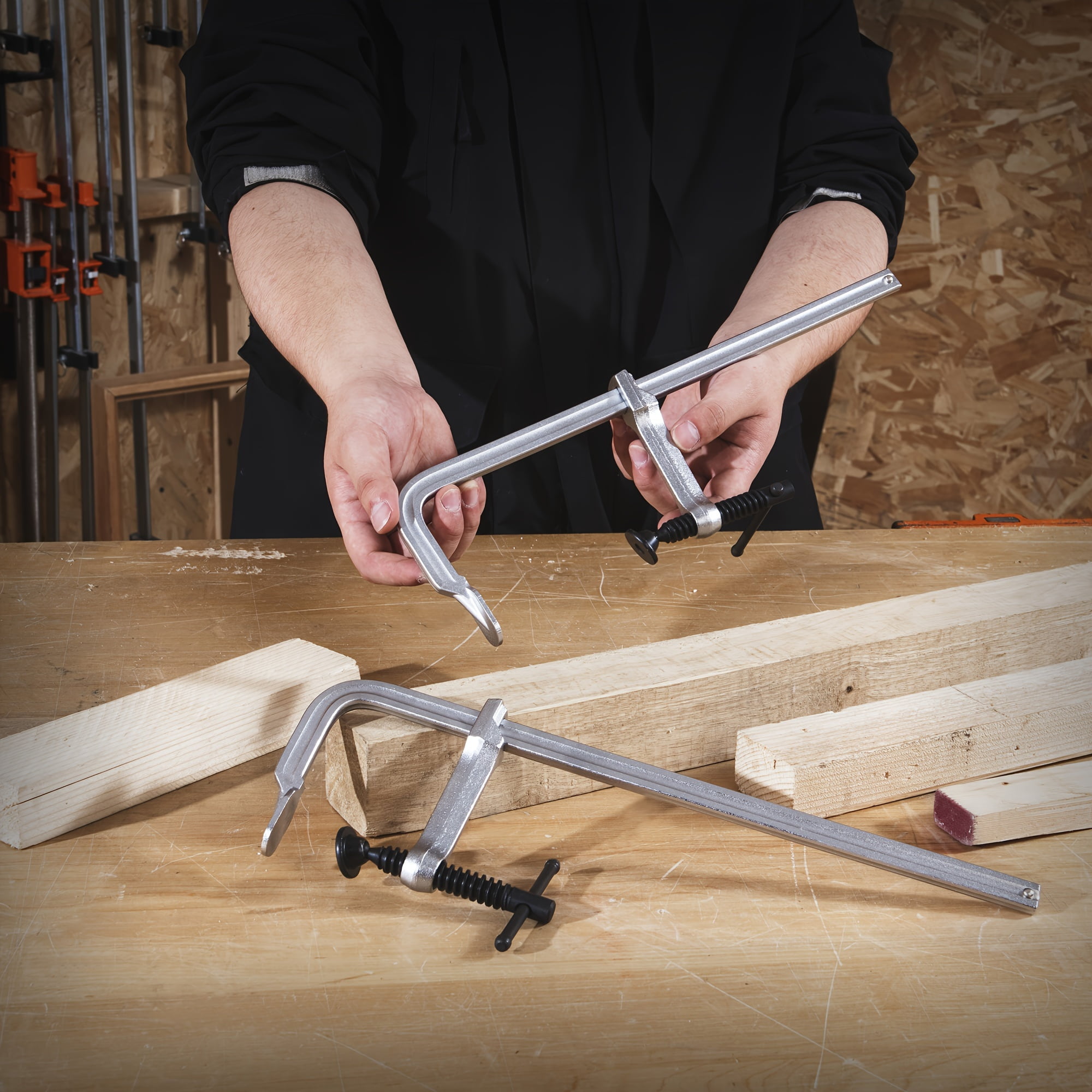 [Light-duty Bar Clamps] 2 Pack Jorgensen Bar Clamps | 12-Inch Light-duty Drop Forged Steel Bar ...