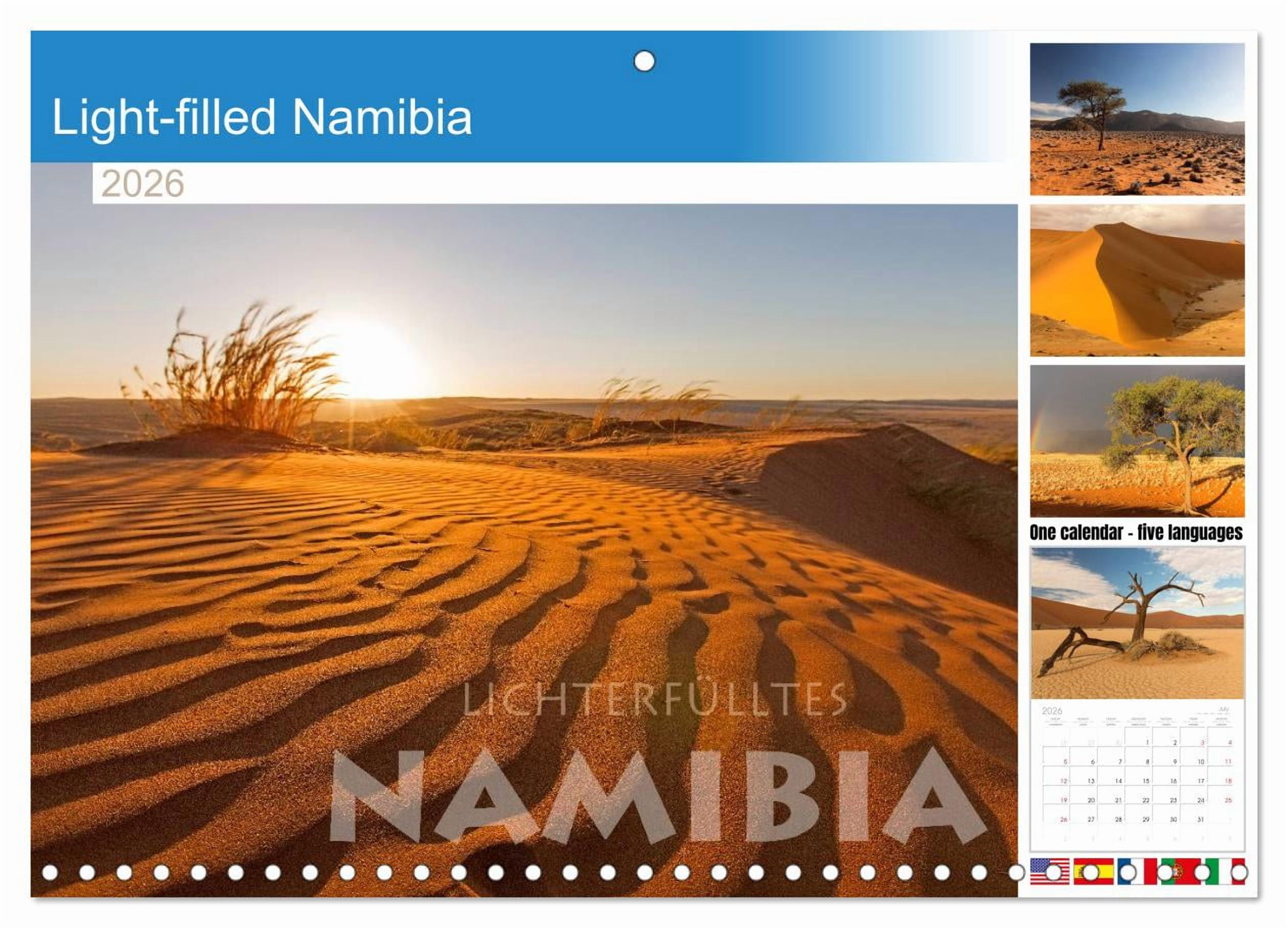 Light-filled Namibia (Monthly Wall Calendar 2026 11.7 x 16.5 (open ...
