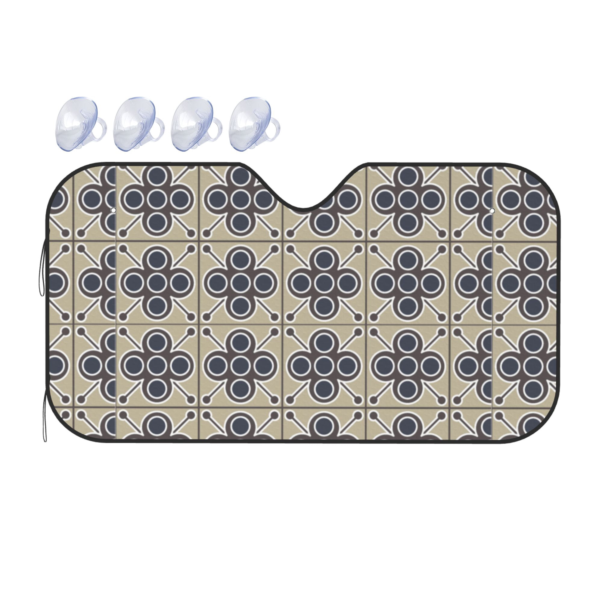 Light flower pattern 1-Piece Car Front Window Sunshade-Foldable for ...