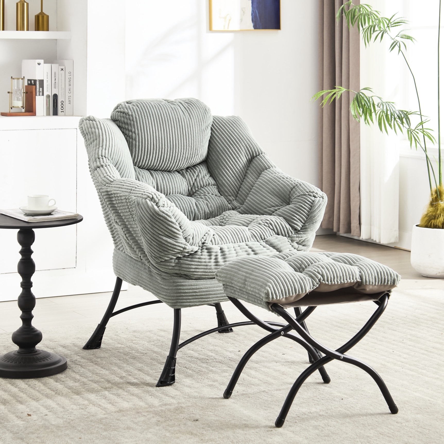 Light green - Comfortable and fluffy lazy chair - Living room and ...
