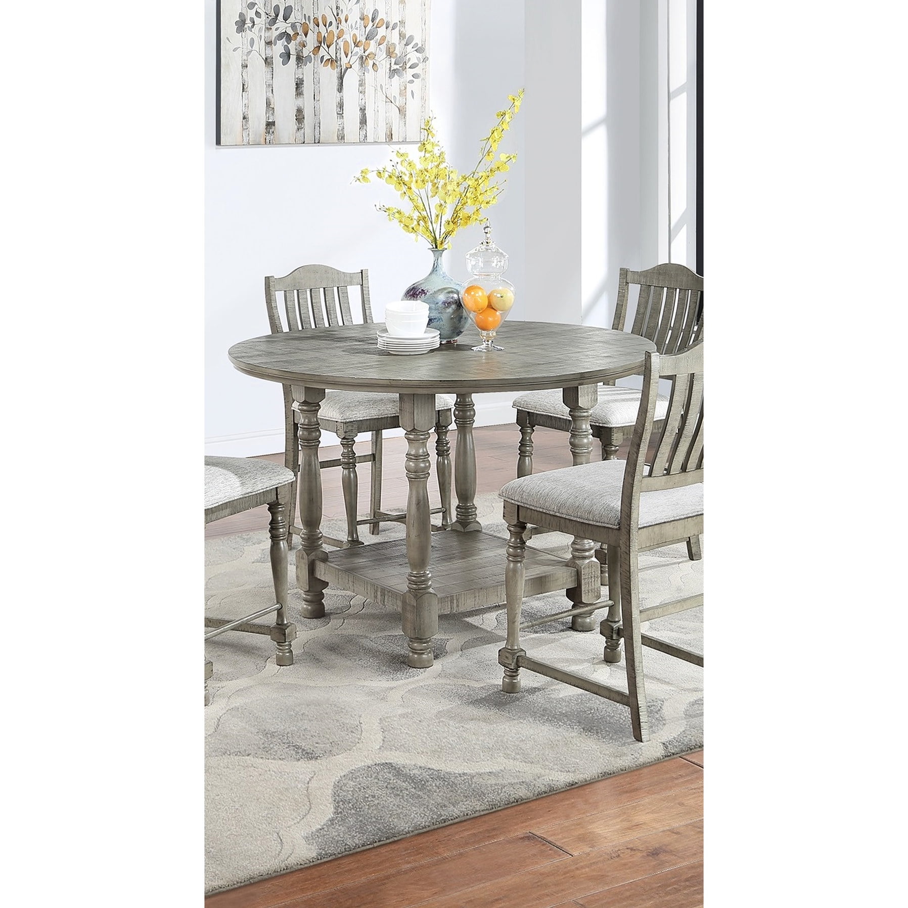 Light grey acacia piece | Elevates dining room's modern feel - Walmart.com