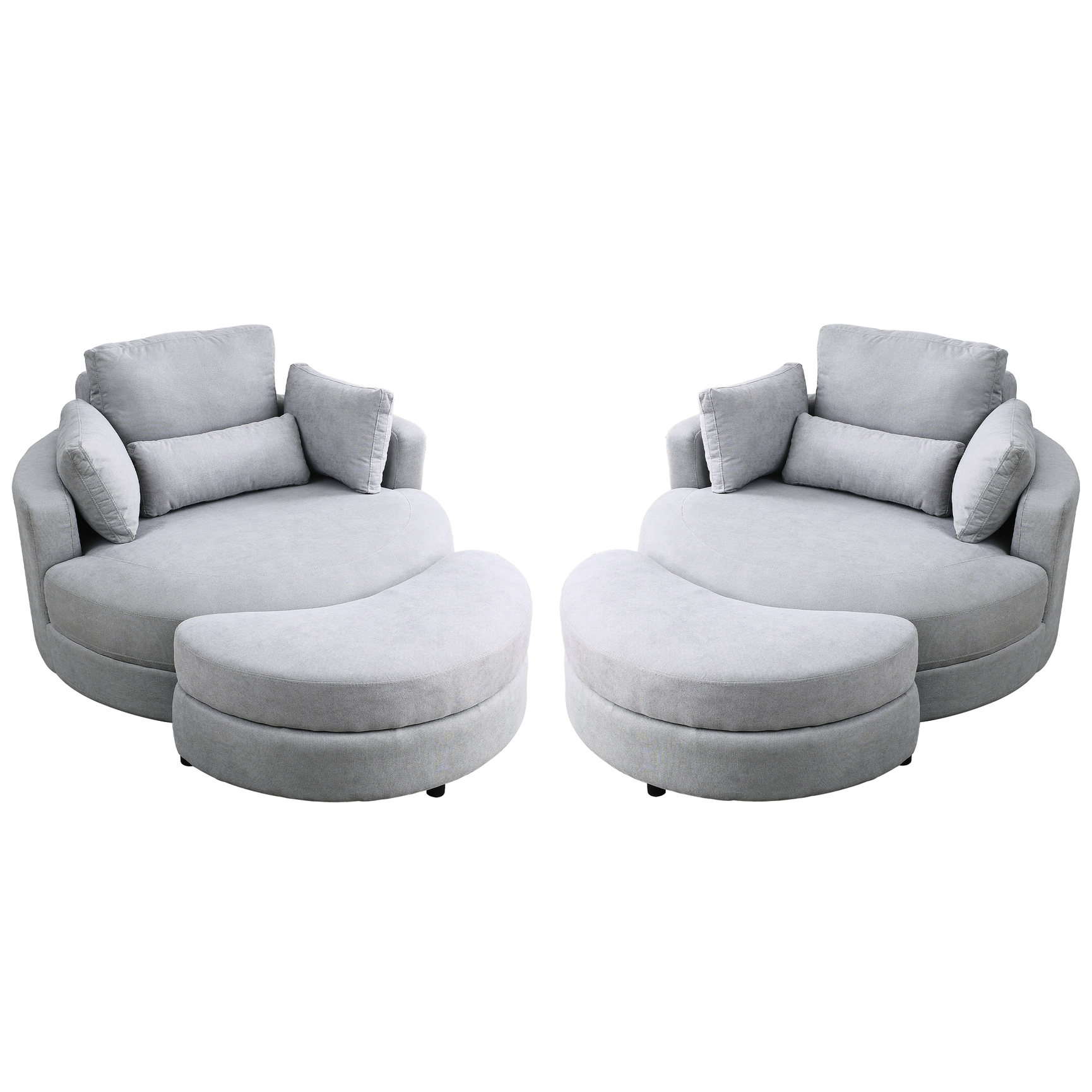 Light grey color scheme - Modern swivel chair - Hotel guest room ...