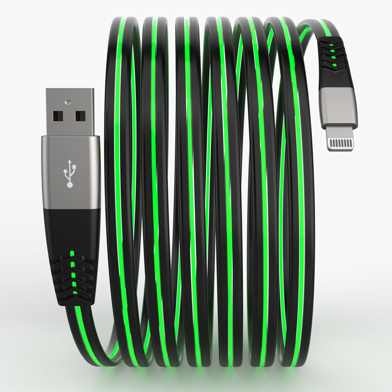 6FT Led Light up Phone Charger CordUSB Fast Charging Cord Lightning ...