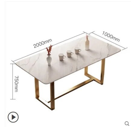 Light luxury dining table Simple post-modern round table ...