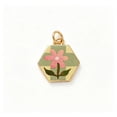 Light luxury niche jewelry design, color-blocking enamel heart flower ...