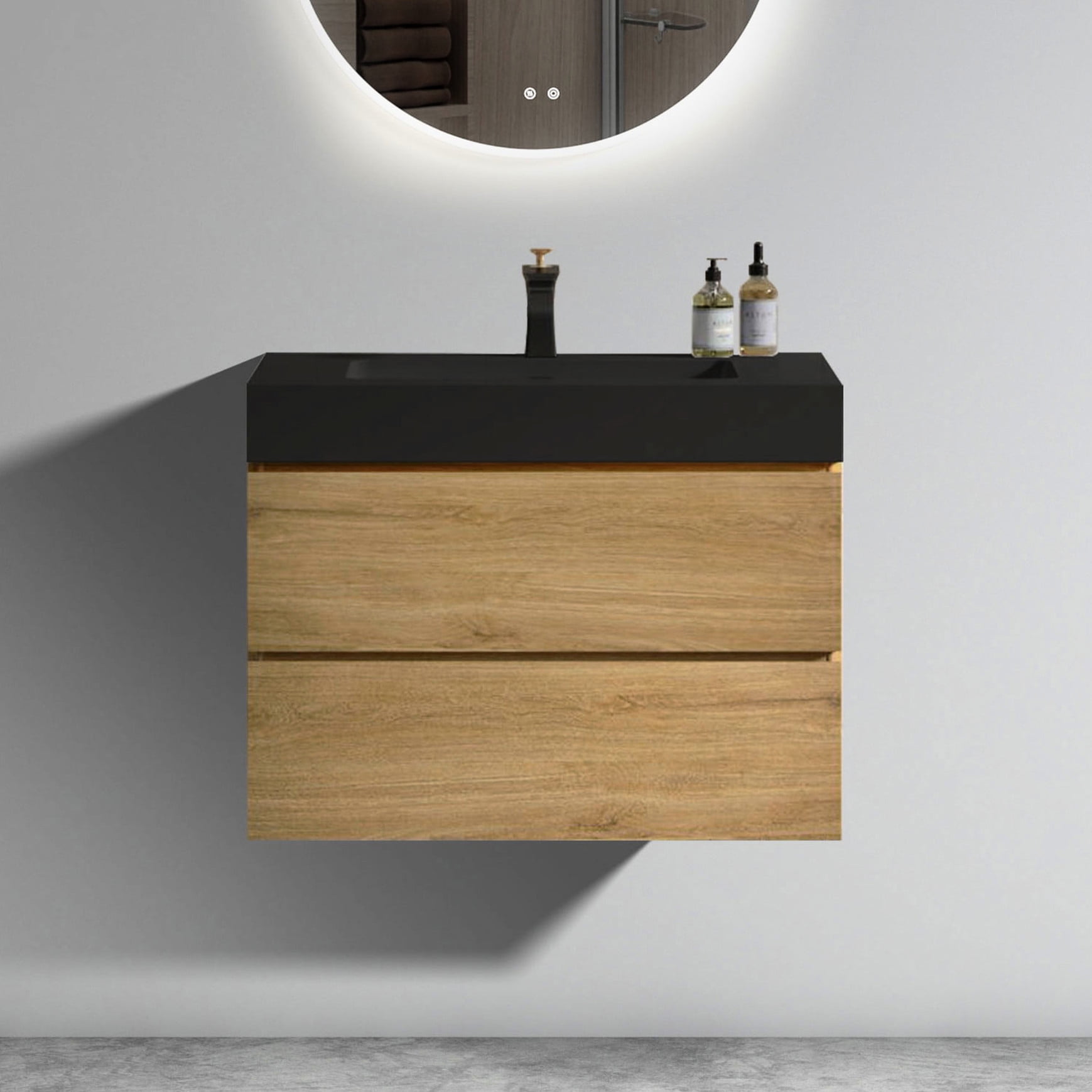 Light oak hue - Environmentally crafted - Bathroom makeover ...