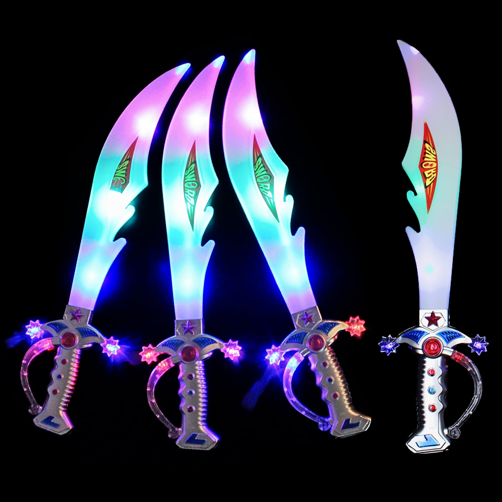 Walmart Deluxe Pirate LED Toy Sword for Kids Play, Light Up Plastic ...